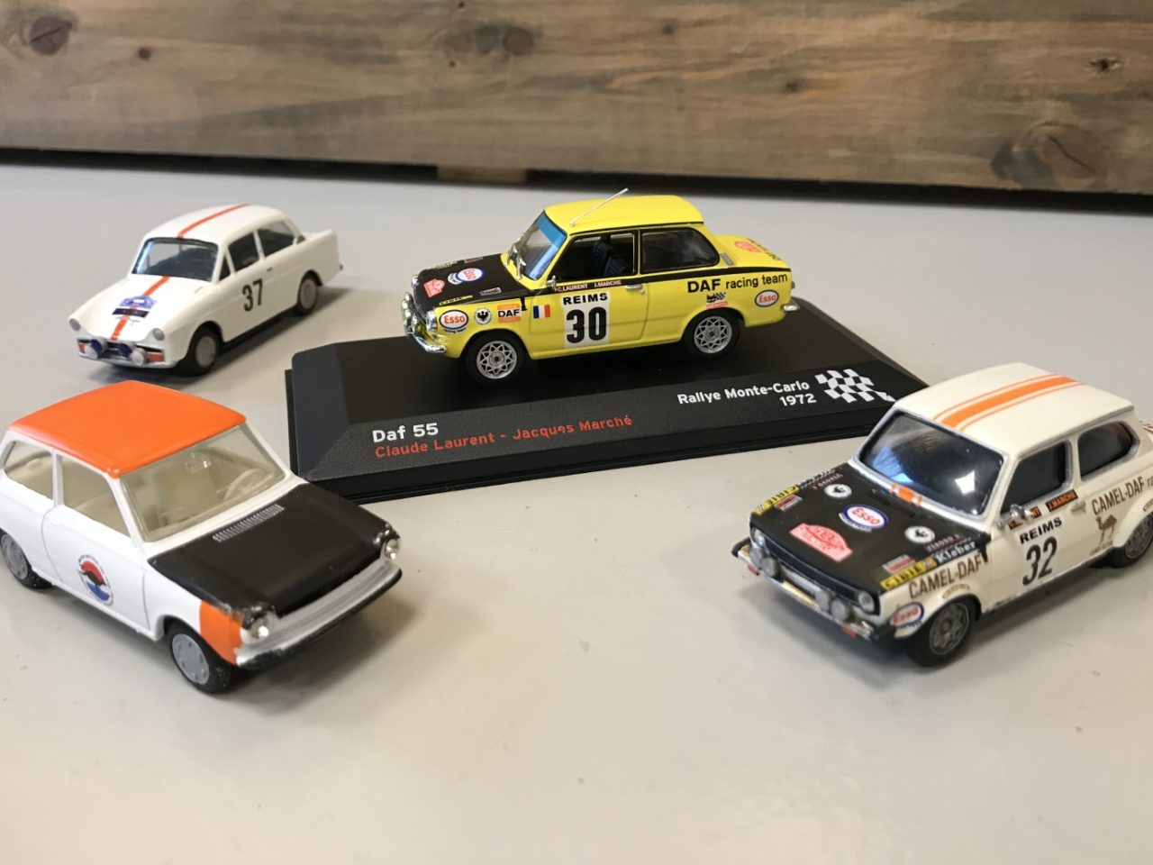 AutoRAI in Miniatuur: rally-DAFs
