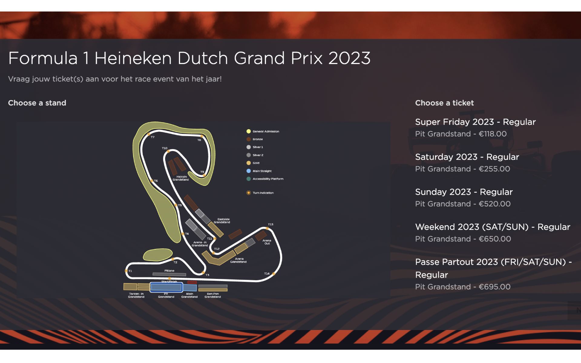 IN DETAIL: Prijzen tickets voor F1 Zandvoort 2023