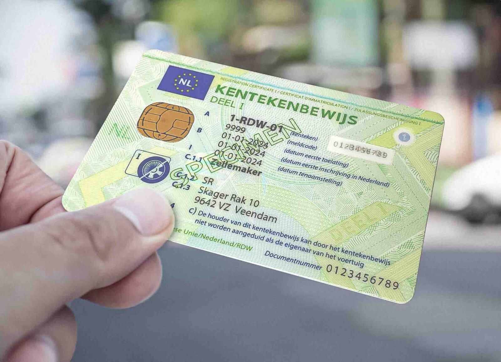 Zo ziet het nieuwe kentekenbewijs eruit