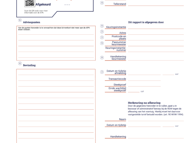 Per 1 januari 2025 vernieuwd APK-rapport
